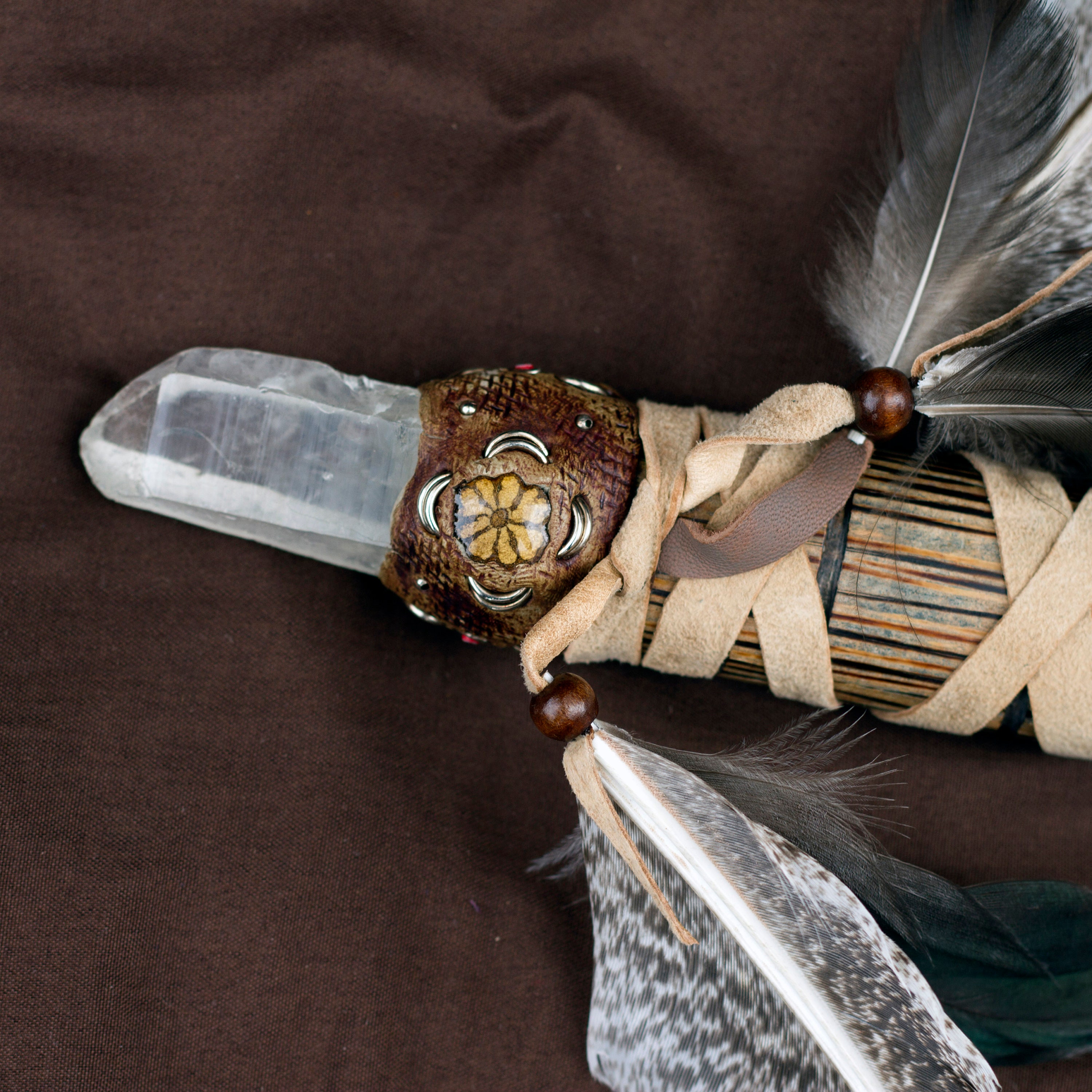 Shaman's Talking Stick Made of Chonta Wood with Quartz | Etsy