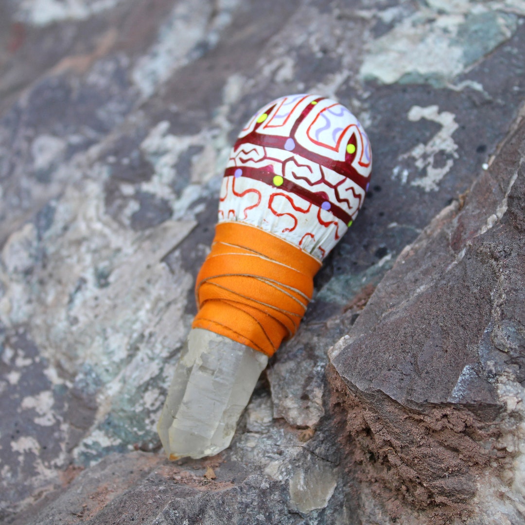 Shamanic Ceremonial Rattle - Maracas With Shipibo Pattern | Handle Part ...