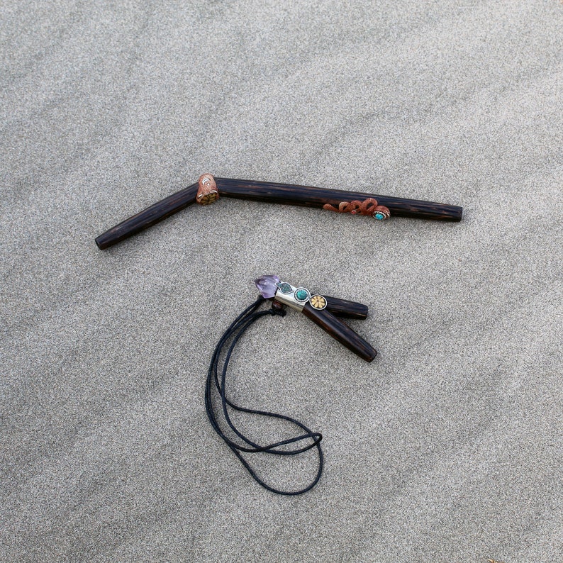 Kuripe Tepi Set Necklace Kuripe Made of Chonta Wood - Etsy