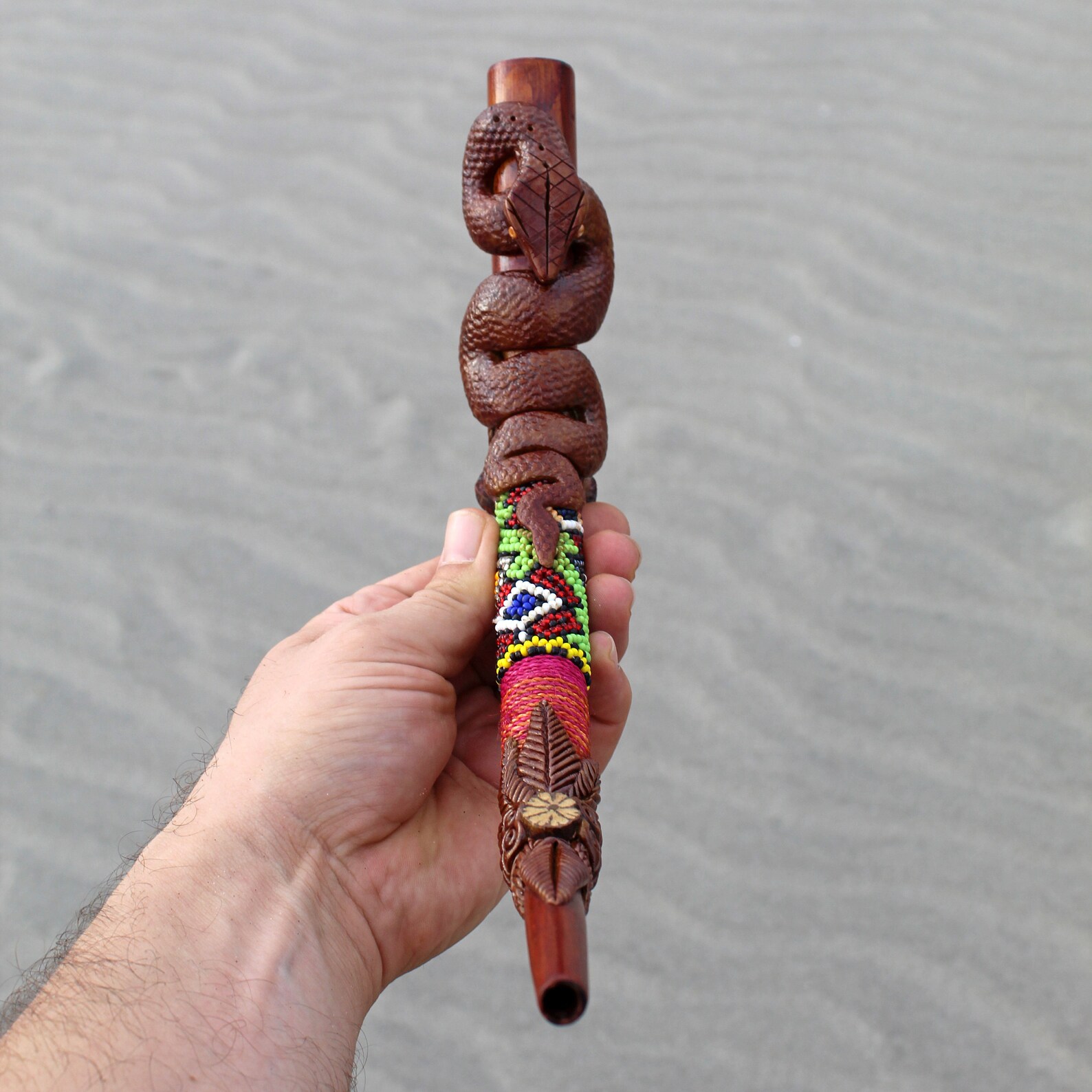 Snake Serpent Figure Tepi Made of Palo Sangre Decorated - Etsy