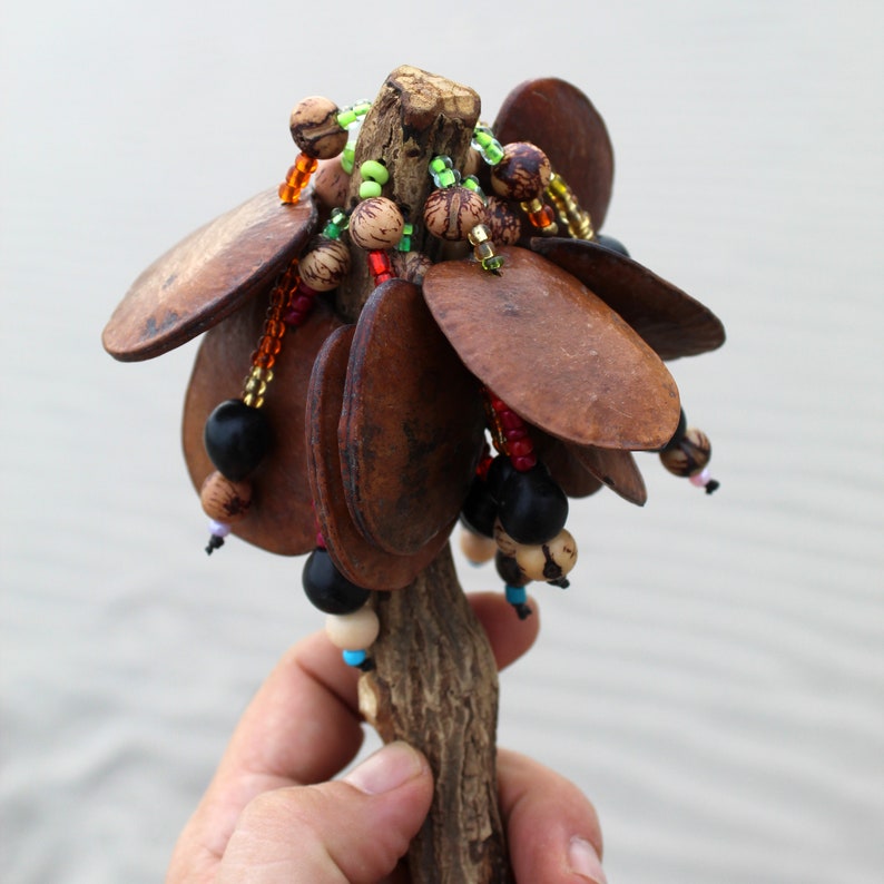 Shipibo Seed Rattle Maraca Handle Part Made From Aya Vine - Etsy