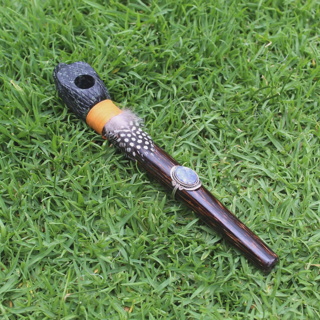 Snake Head Ceremonial Mapacho Pipe | Peace Pipe | Made of Chonta Wood ...