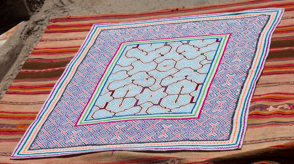 Shipibo Altar Cloth made by Shipibo Female Shaman 72 x 65 cm | Etsy