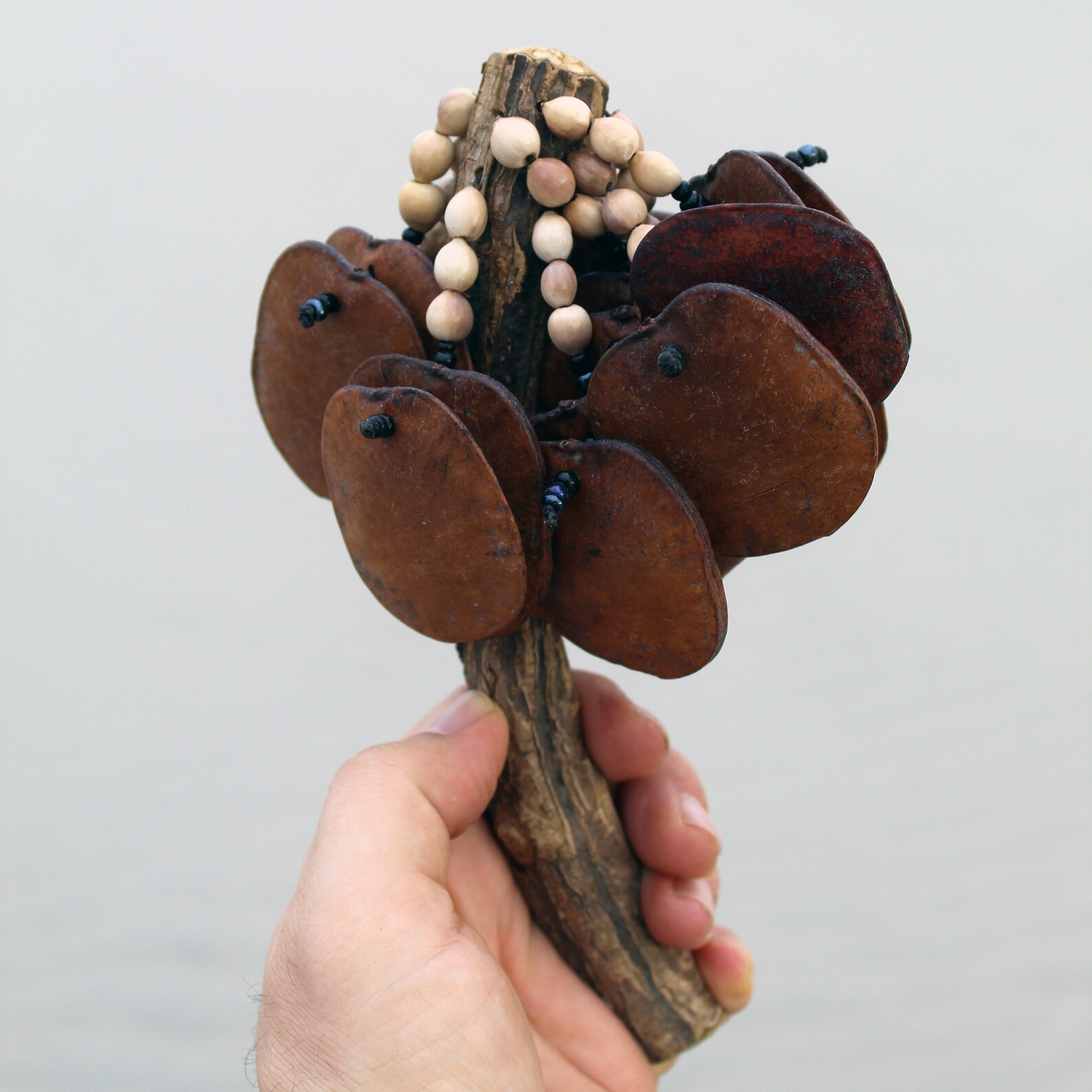Shipibo Seed Rattle Maraca Handle Part Made From Aya Vine - Etsy