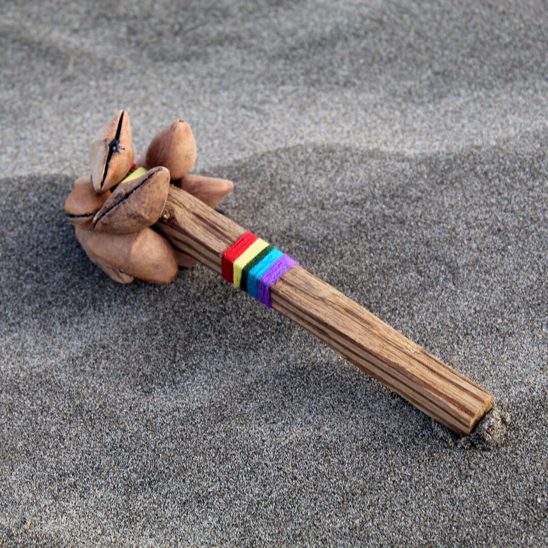 Seed Rattle ~ Maraca ( 10 Seeds ) | Handle Part Made From Aya Vine ...