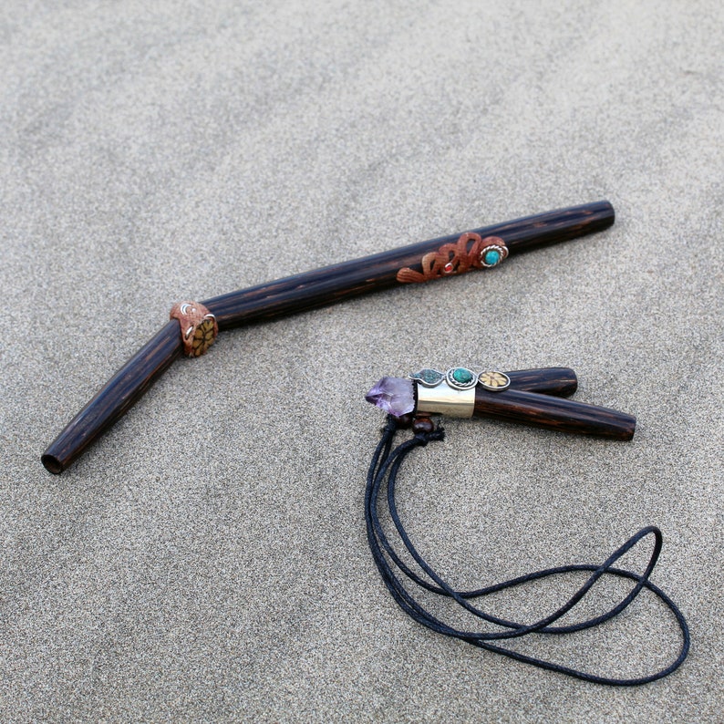 Kuripe Tepi Set Necklace Kuripe Made of Chonta Wood - Etsy