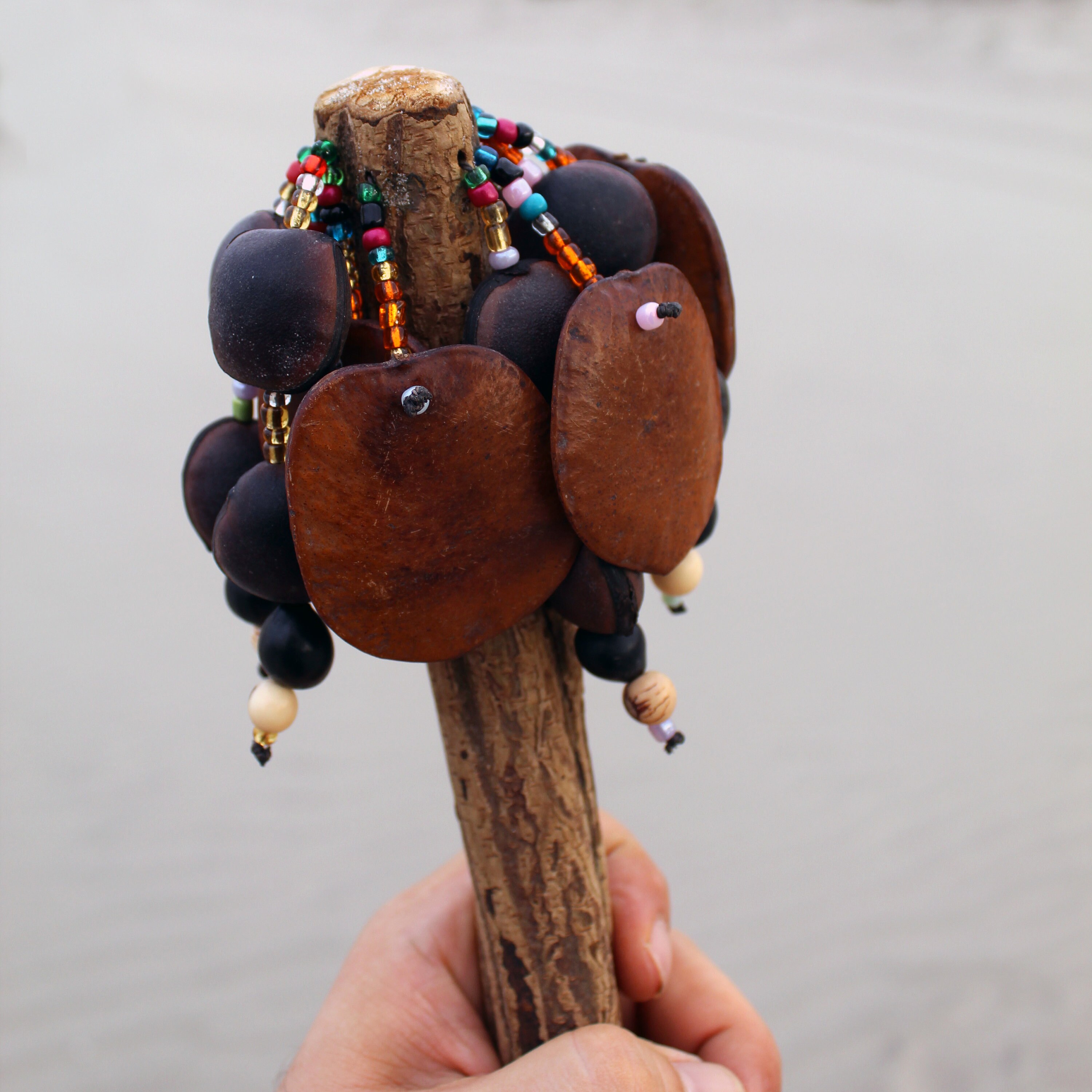 Shipibo Seed Rattle Maraca Handle Part Made From Aya Vine - Etsy
