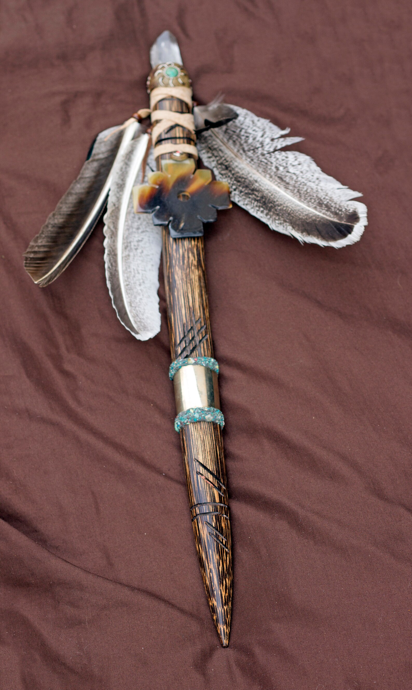 Shaman's Talking Stick Made of Chonta Wood with Quartz | Etsy