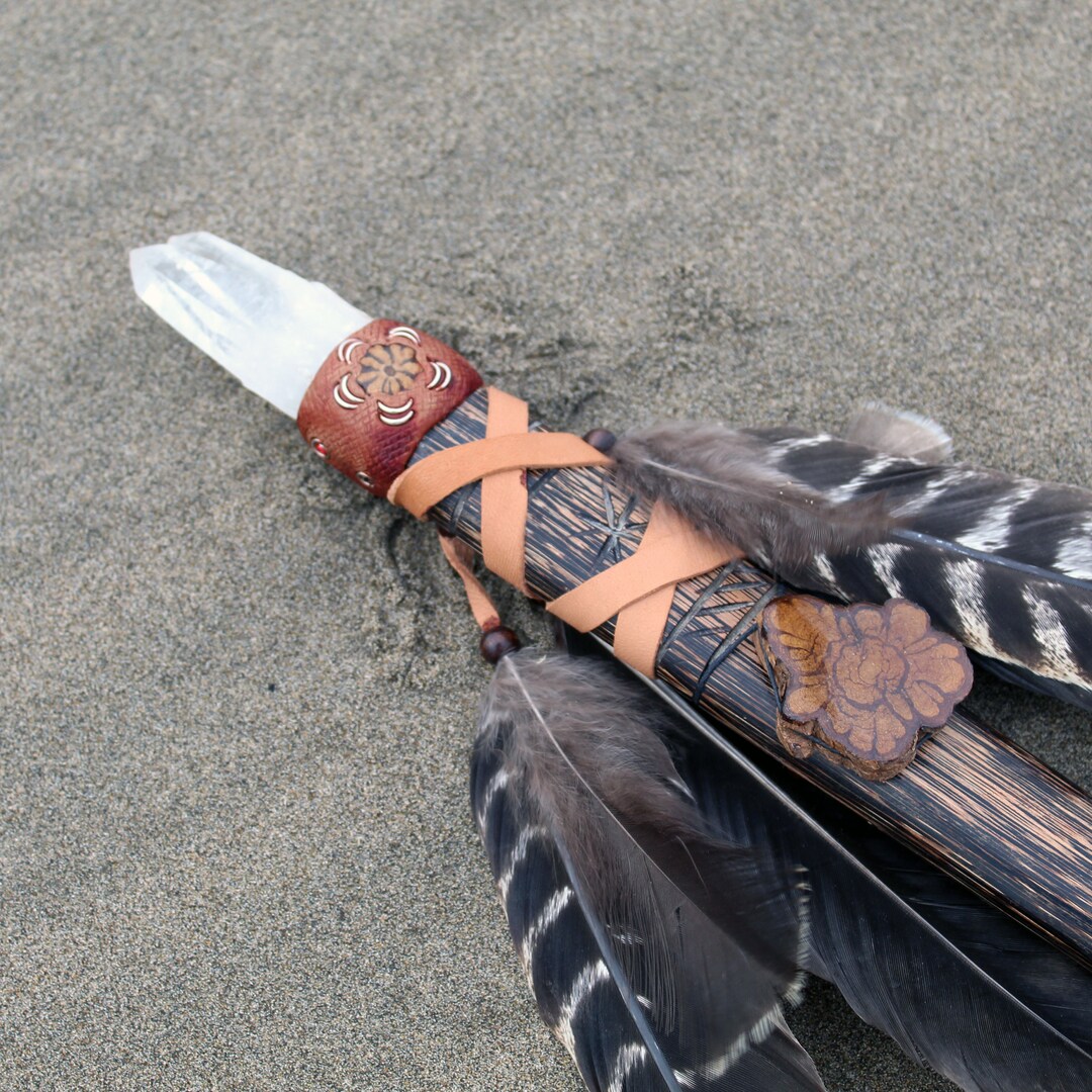 Shaman's Talking Stick Made of Chonta Wood Decorated - Etsy
