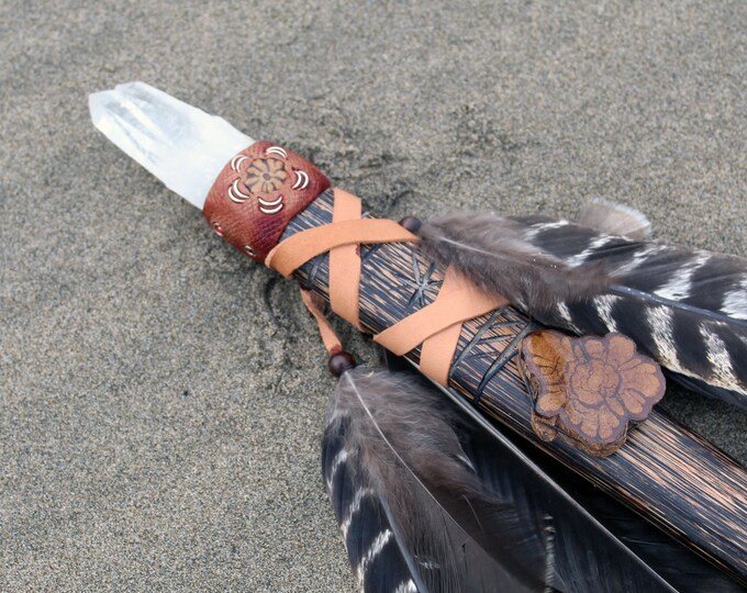 Shaman's Talking Stick Made of Chonta Wood Decorated With Quartz, Aya ...