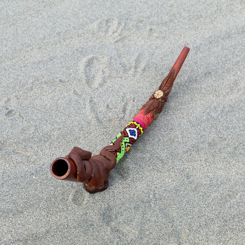 Snake Serpent Figure Tepi Made of Palo Sangre Decorated - Etsy