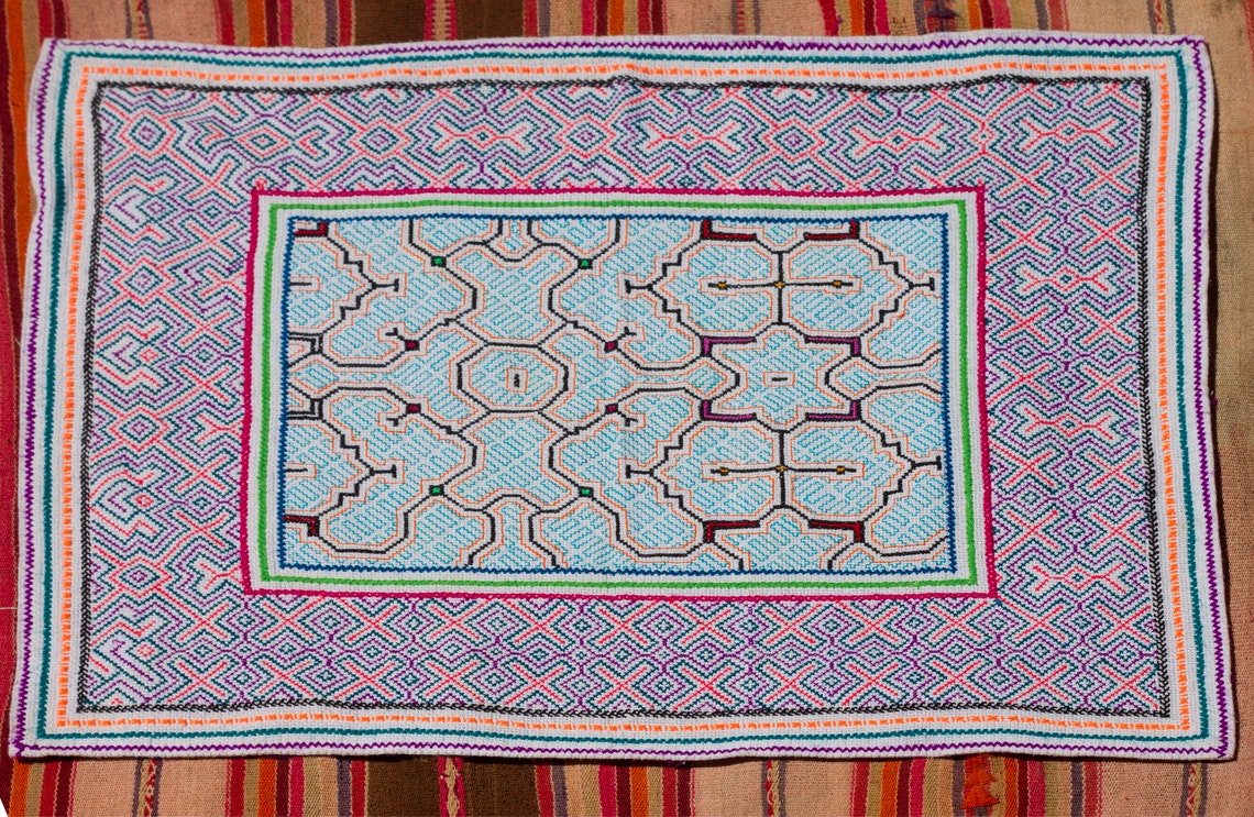 Shipibo Altar Cloth made by Shipibo Female Shaman 72 x 65 cm | Etsy