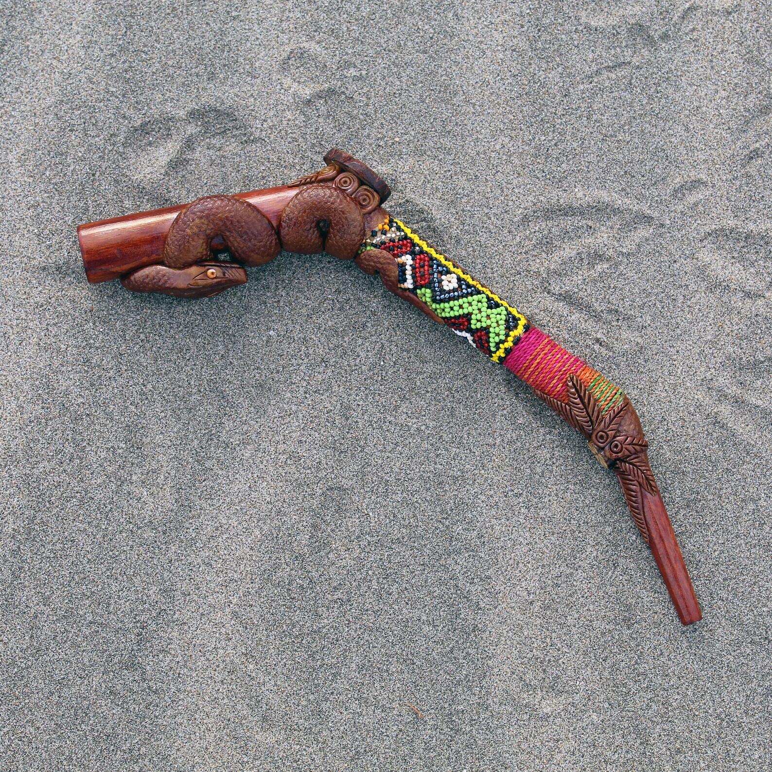 Snake Serpent Figure Tepi Made of Palo Sangre Decorated - Etsy