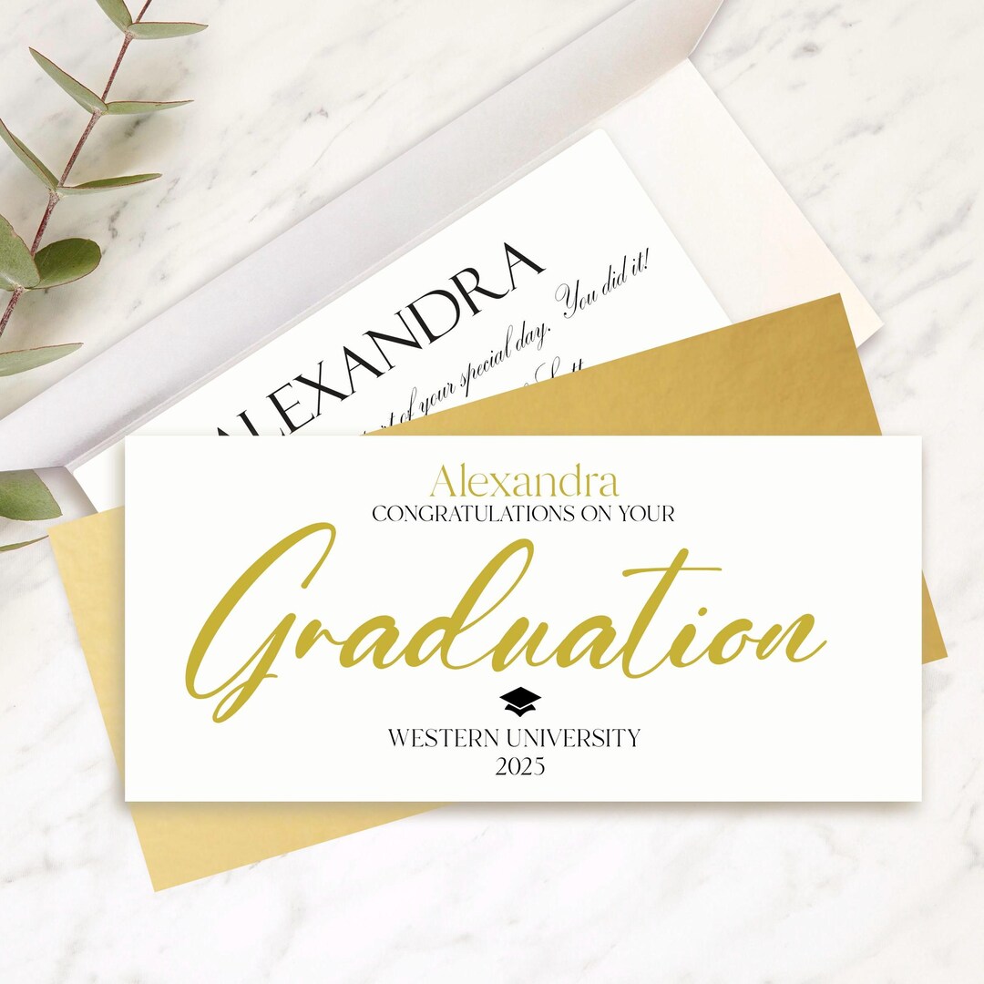 Graduation Cash Money Cheque Card, Graduate Bachelors Degree, Masters ...