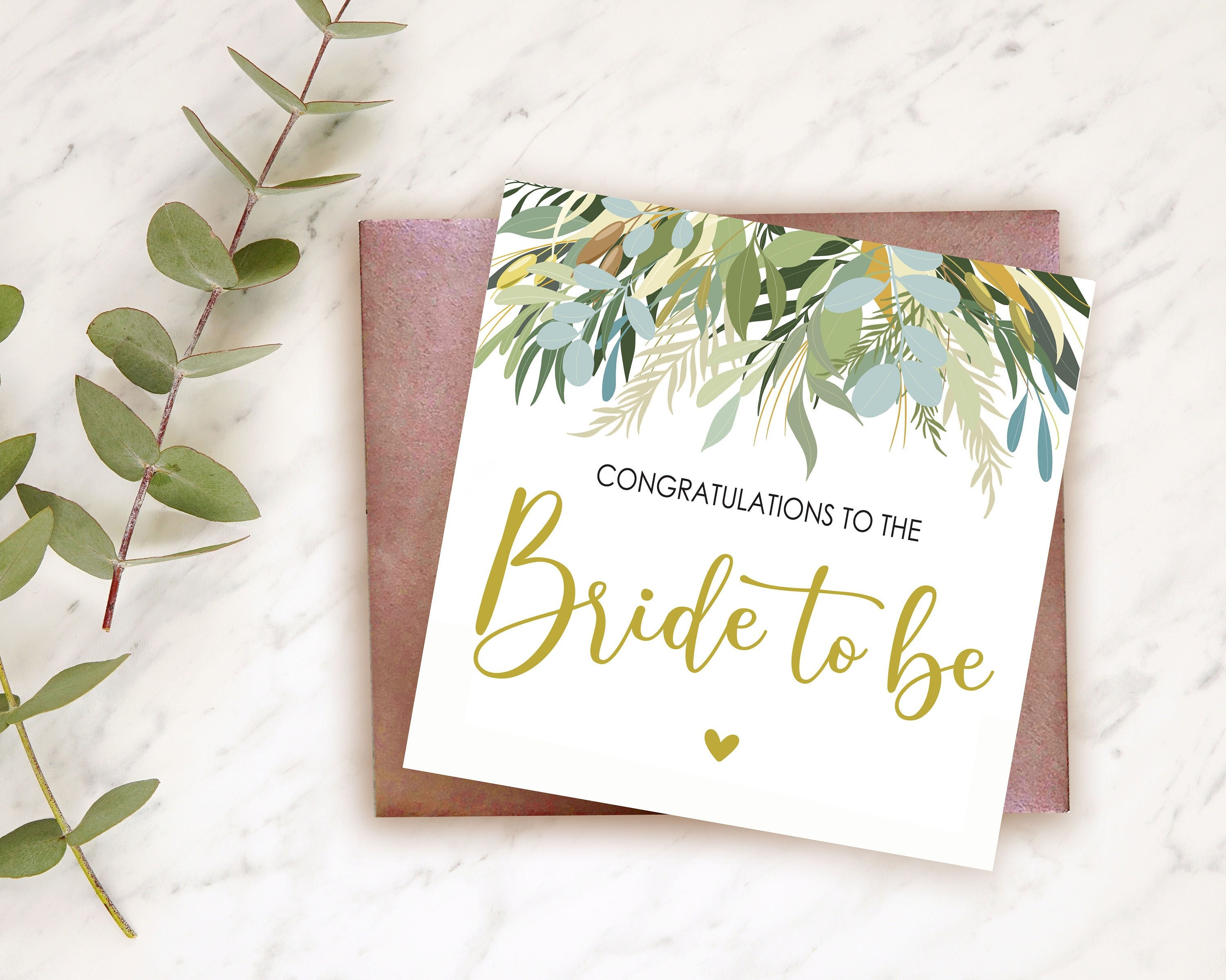 Bride to Be Card, Congratulations to the Bride, Bachelorette, Bridal ...