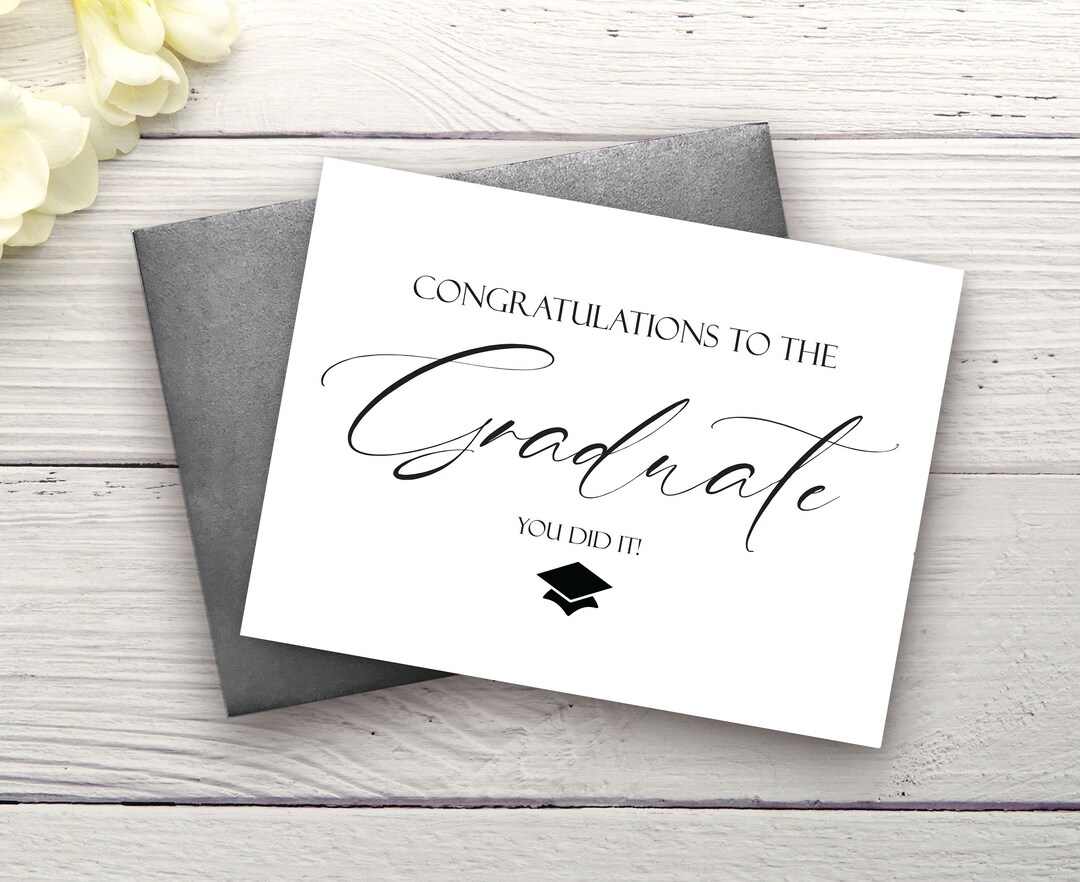Graduation Card, Graduate Card, Bachelors Degree, Masters, University ...