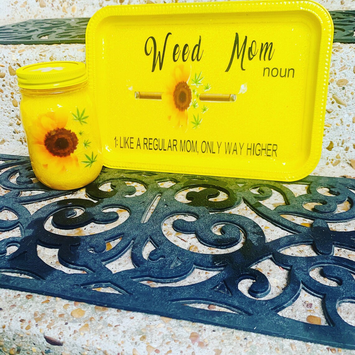 Rolling Tray Set Weed Mom - Etsy