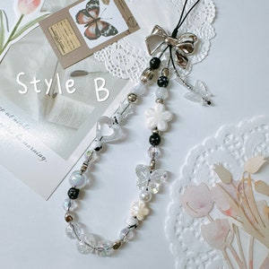Handmade Beaded Phone Charm: Butterfly Lanyard Wrist Strap - Etsy