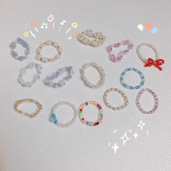 Beaded Rings - Etsy
