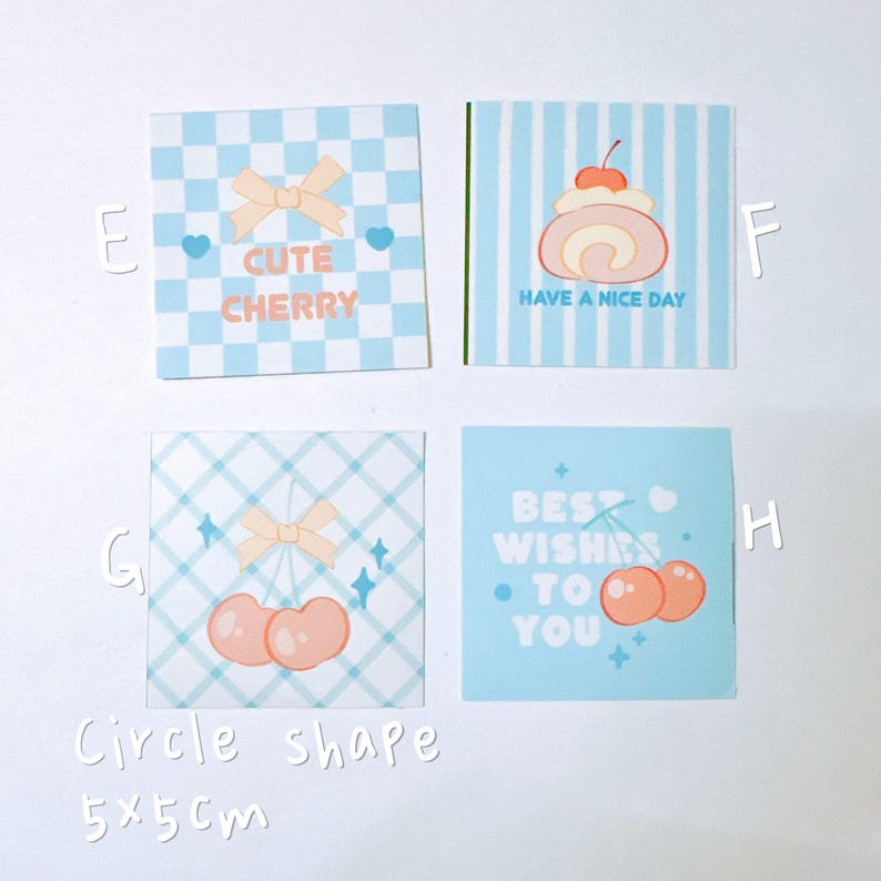 Cute Cherry Sticker Pack Gift Packaging Sticker Matte Seal Label Cute ...