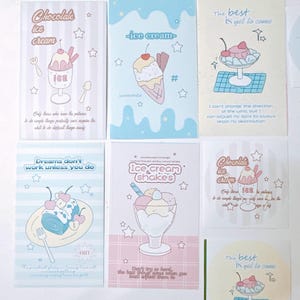 Summer Ice Cream Sticker Pack Gift Packaging Sticker Matte Seal Label ...
