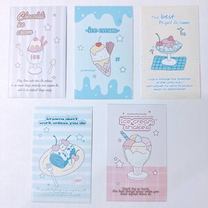 Summer Ice Cream Sticker Pack Gift Packaging Sticker Matte Seal Label ...