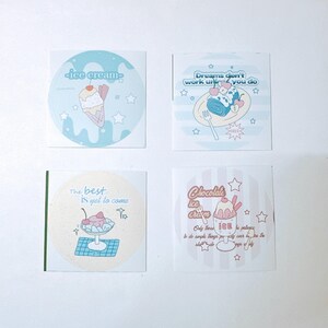 Summer Ice Cream Sticker Pack Gift Packaging Sticker Matte Seal Label ...