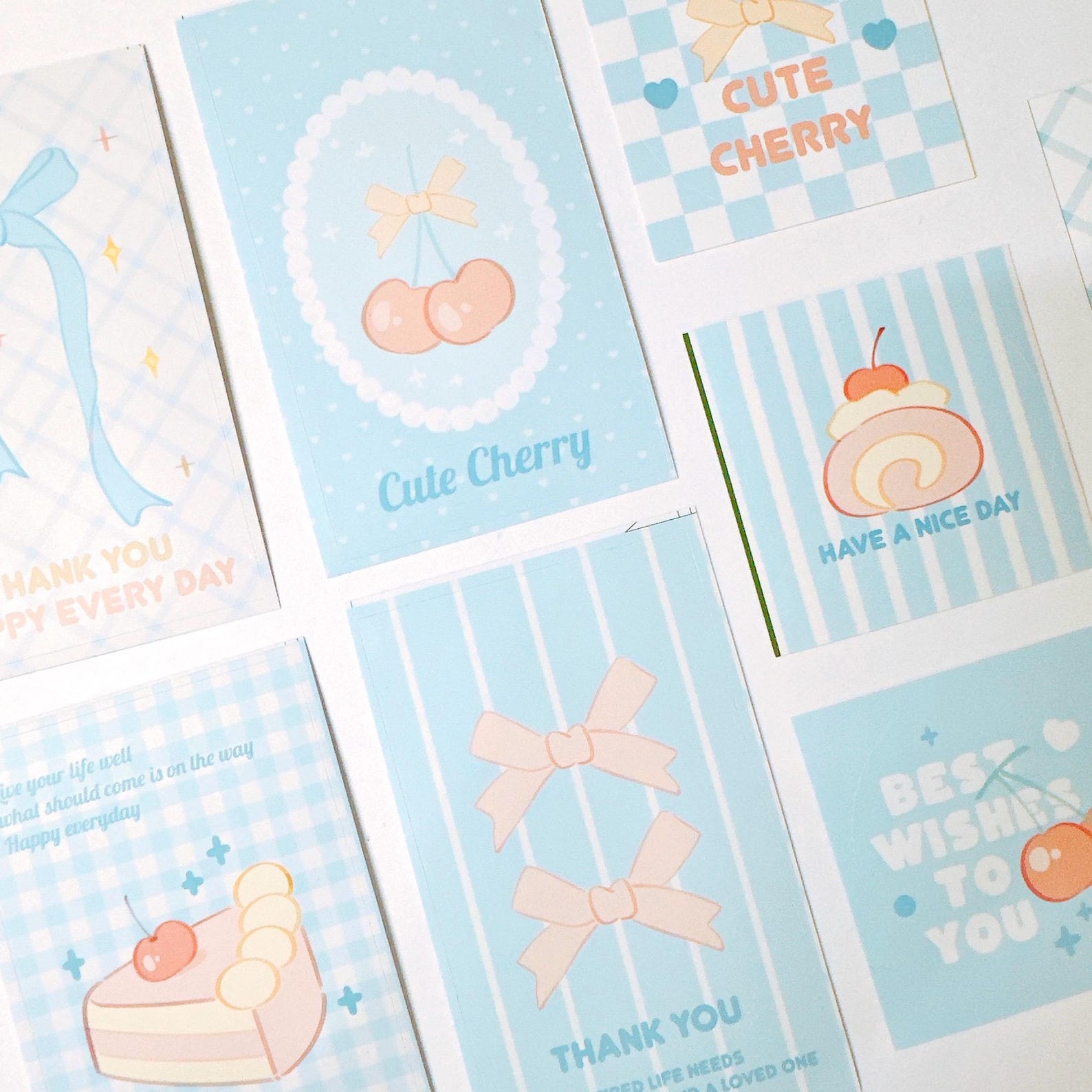 Cute Cherry Sticker Pack Gift Packaging Sticker Matte Seal Label Cute ...