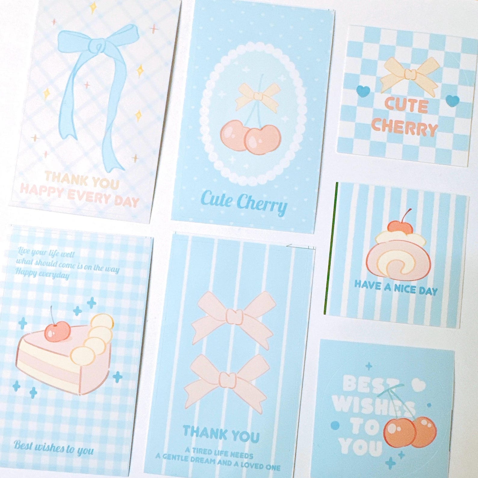 Cute Cherry Sticker Pack Gift Packaging Sticker Matte Seal Label Cute ...