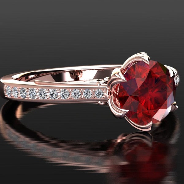 Unique Ruby Ring - Etsy