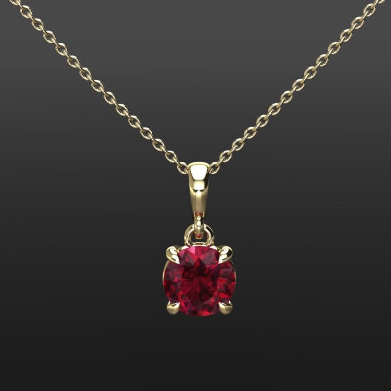 Real Ruby Necklace - Etsy
