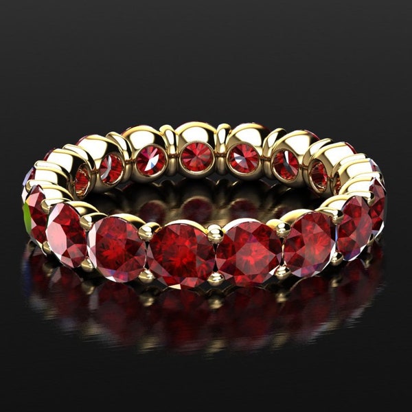 Ruby Eternity Band - Etsy