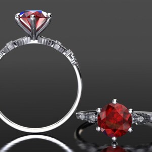 Ruby Engagement Ring | Anniversary Gift | Birthstone Jewelry | Promise ...