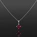 Princess Cut Ruby Necklace Ruby Pendant Solid Gold Ruby Necklace ...