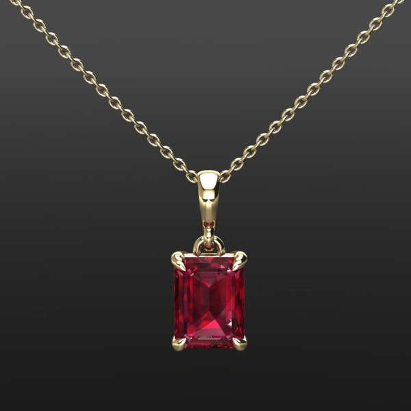Ruby Pendant - Etsy