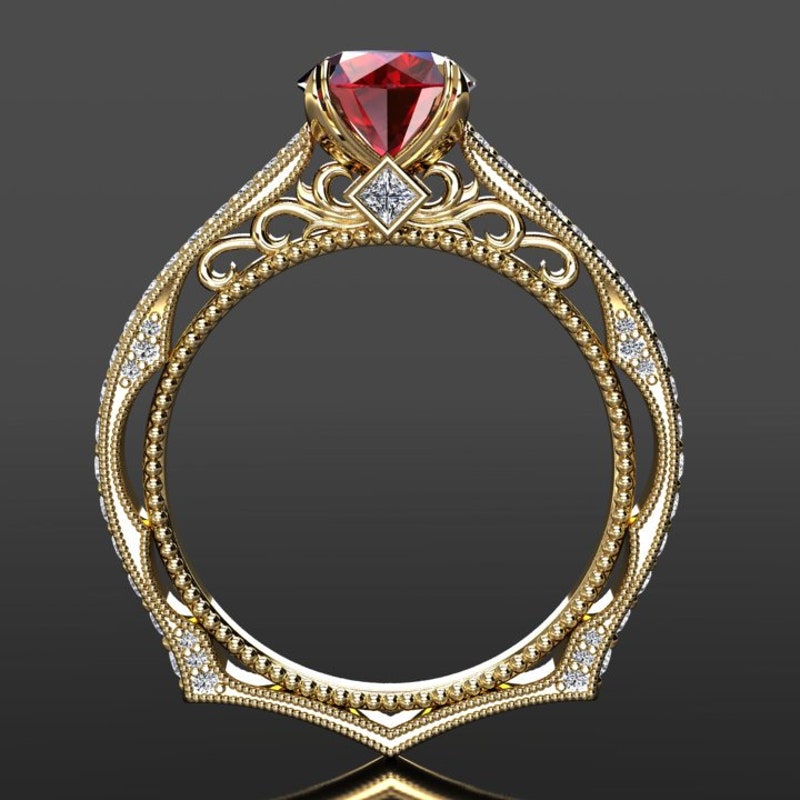 Unique Ruby Ring - Etsy