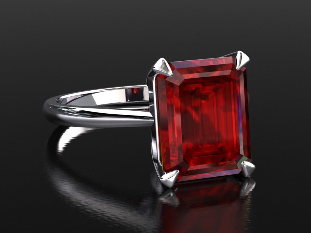 Platinum Ruby Ring Ruby | Birthstone Ring | Engagement Ring | 4 Carat ...