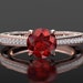 Ruby Engagement Ring Ruby Anniversary Ring Rose Gold Ruby - Etsy