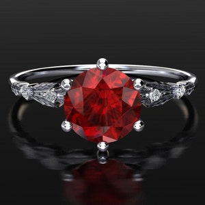 Ruby Engagement Ring | Anniversary Gift | Birthstone Jewelry | Promise ...