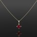 Princess Cut Ruby Necklace Ruby Pendant Solid Gold Ruby Necklace ...