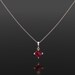 Princess Cut Ruby Necklace Ruby Pendant Solid Gold Ruby Necklace ...