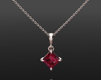 Princess Cut Ruby - Etsy