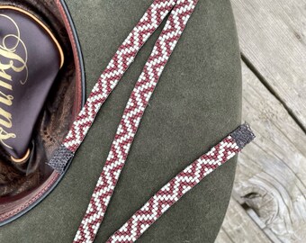 Buffalo Native American Style Wide Hat Band, Beaded Hatband - Etsy