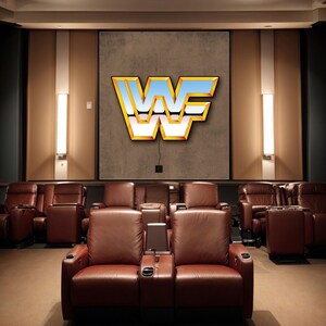 WWF Neon Sign, WWF Led Sign, Wwf Logo Sign, Wwf Gift, Wrestling Decor ...