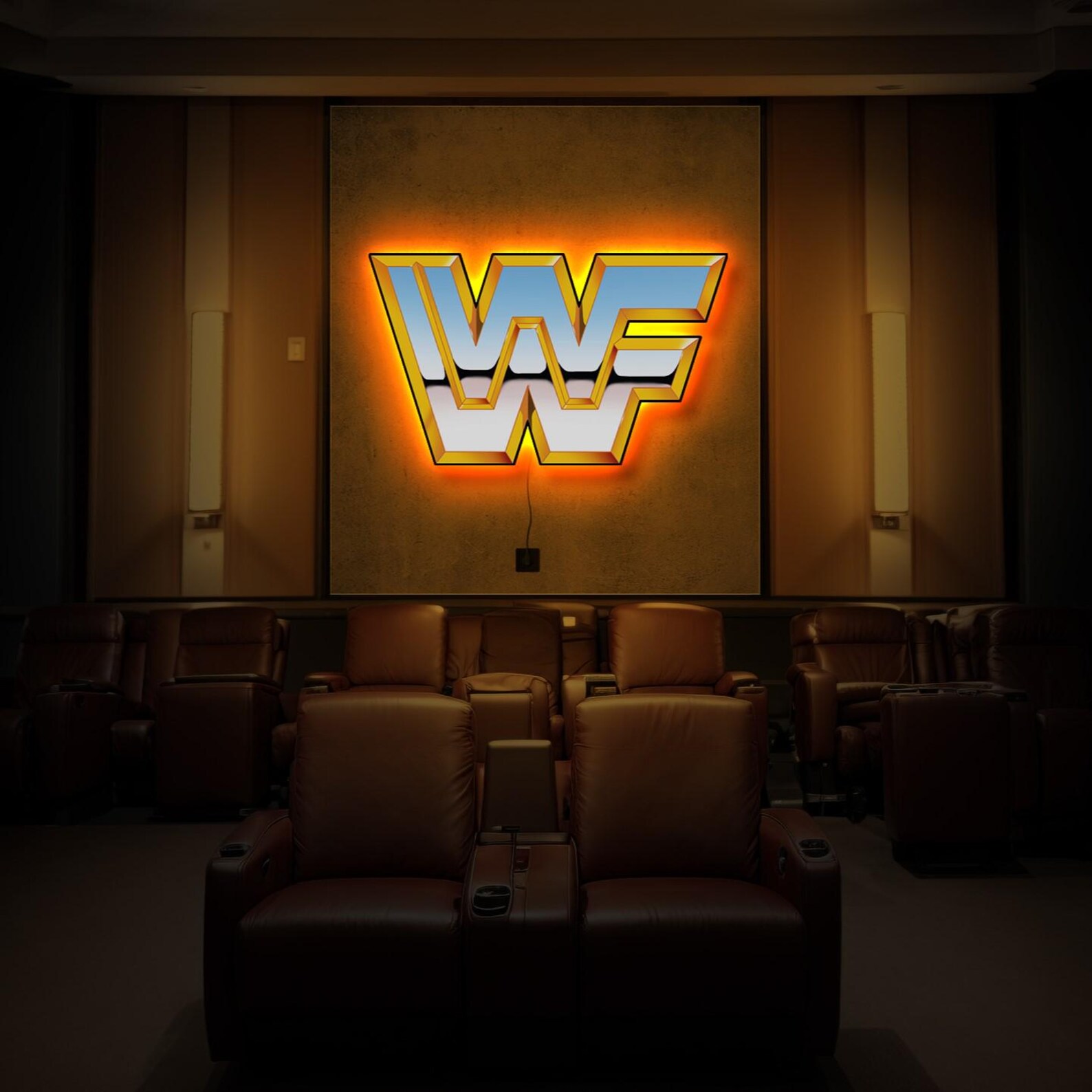 WWF Neon Sign, WWF Led Sign, Wwf Logo Sign, Wwf Gift, Wrestling Decor ...