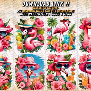 Tropical Cocktails Pink Flamingo PNG, Funny Shirt Digital Download, DTG ...