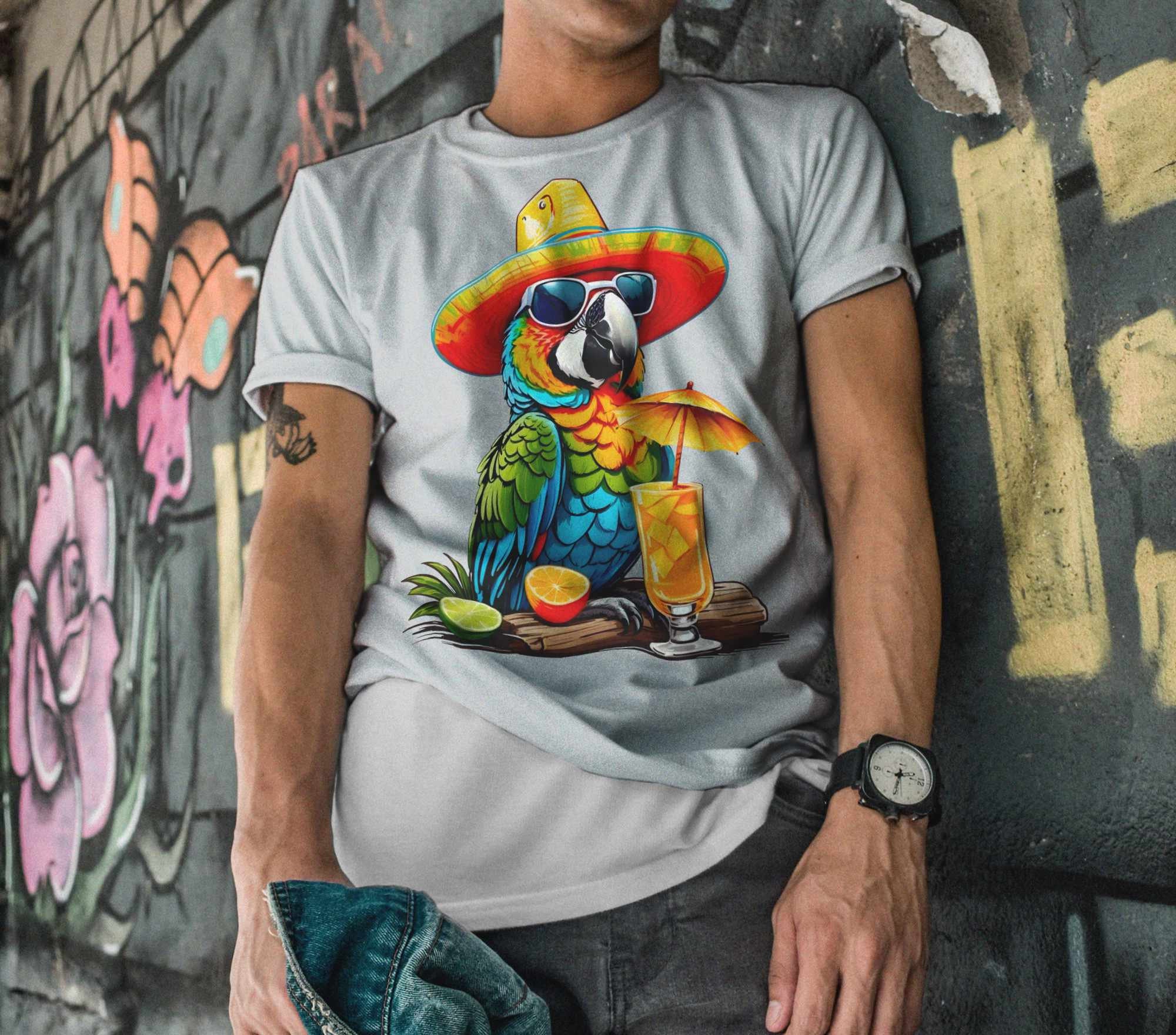 Bundle Cocktail Parrot PNG, Margarita PNG, Colorful Parrot Island Vibes ...