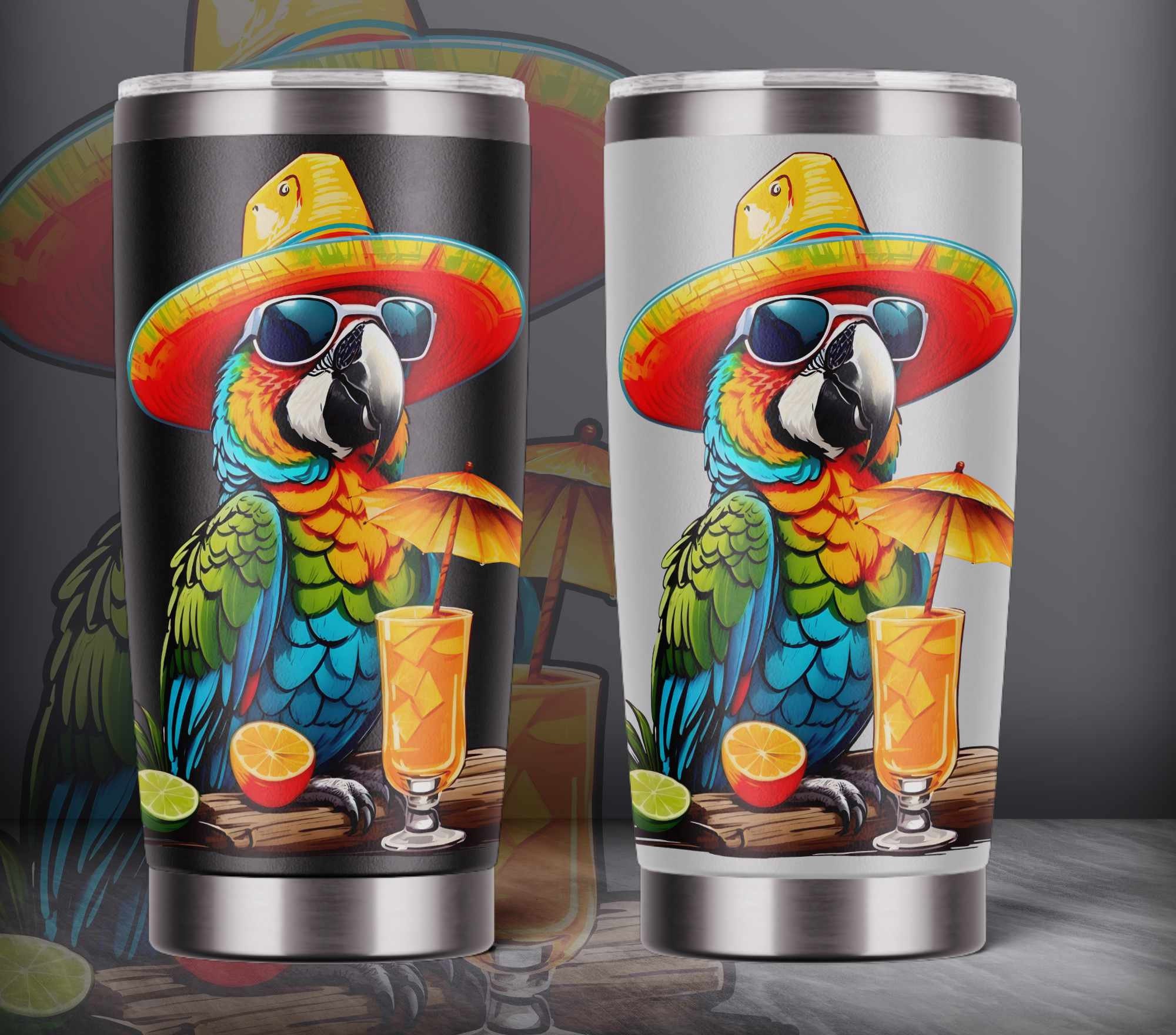Bundle Cocktail Parrot PNG, Margarita PNG, Colorful Parrot Island Vibes ...