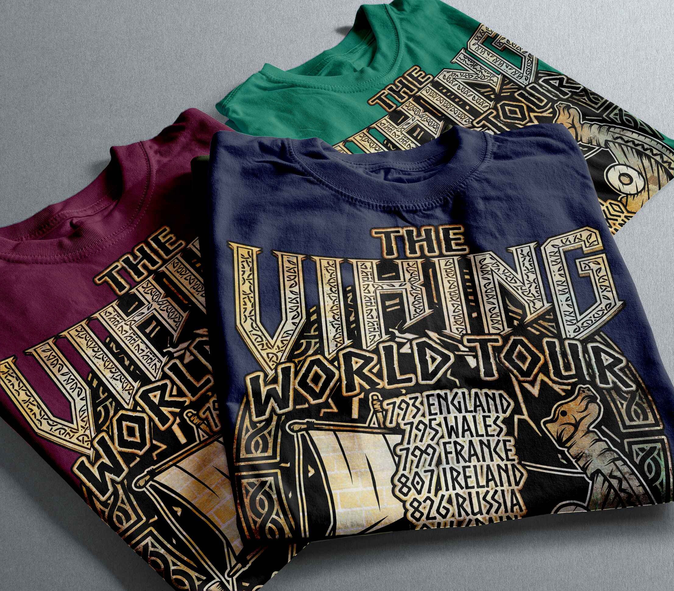 The Viking World Tour Viking Ship Vintage Valhalla Nordic - Etsy