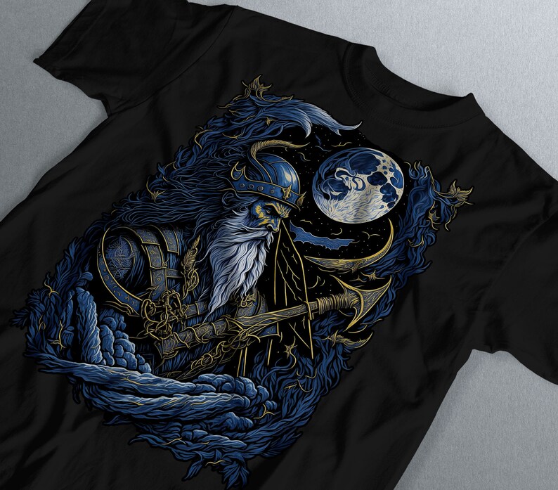 Viking Warrior Moonlight, Viking Old Man, Valhalla, Nordic Viking ...